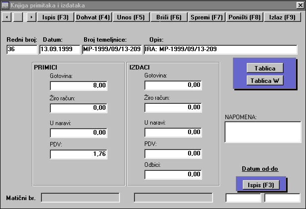 Knjiga primitaka i izdataka